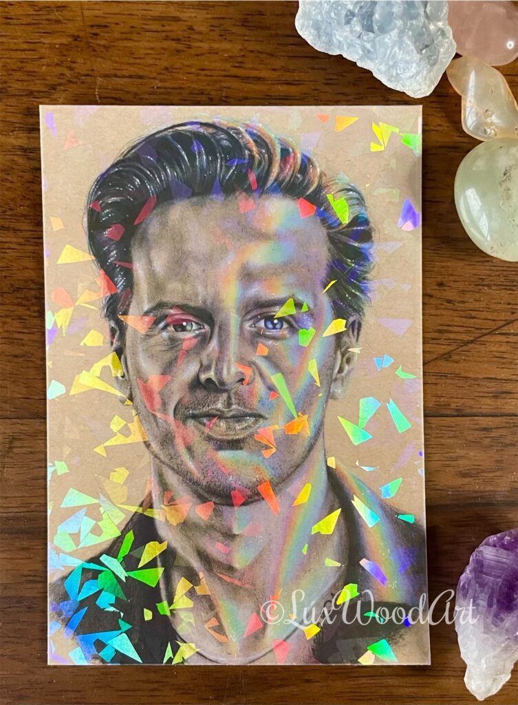 Rainbow Andrew card - Hologrhic card - Lux Wood Art